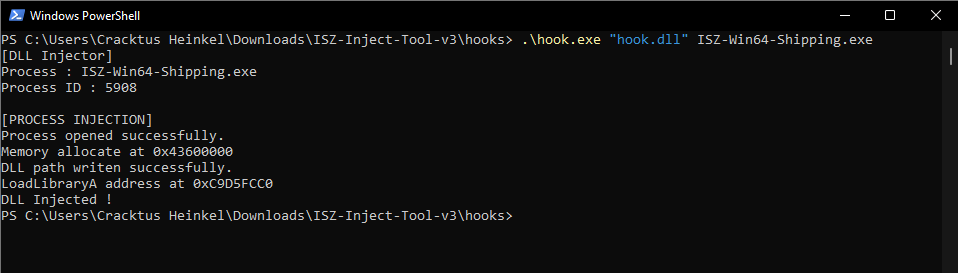 Problem to Execute File · Issue #1 · Cracko298/ISZ-Console-Injector · GitHub
