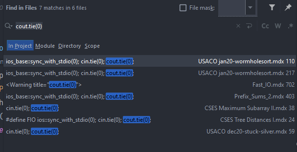 Remove Instances of cout.tie(0) · Issue #875 · cpinitiative/usaco-guide · GitHub