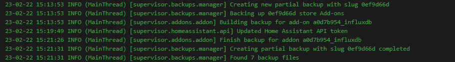 Backup error see supervisor (influxdb backup stuck) · Issue #82363 · home-assistant/core · GitHub