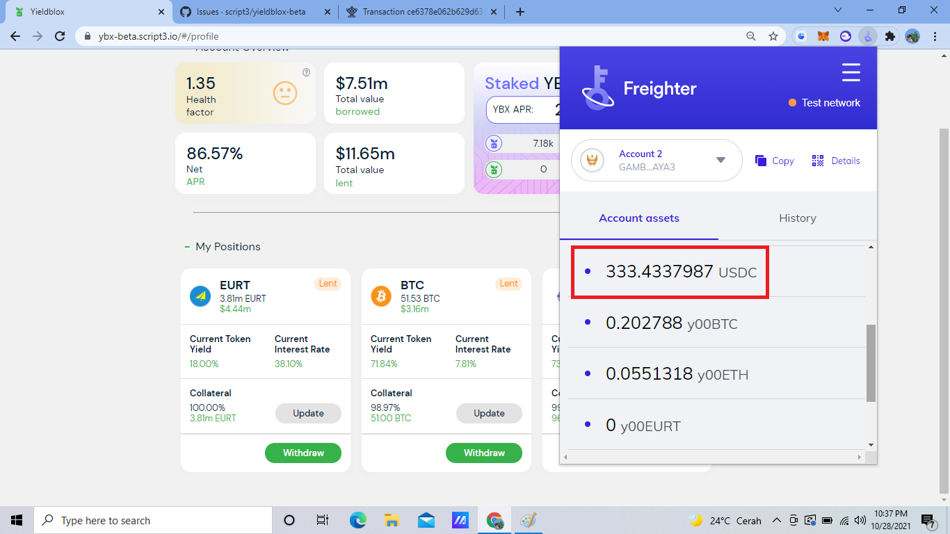 Different amount collateral in profile with box update collateral. and ...