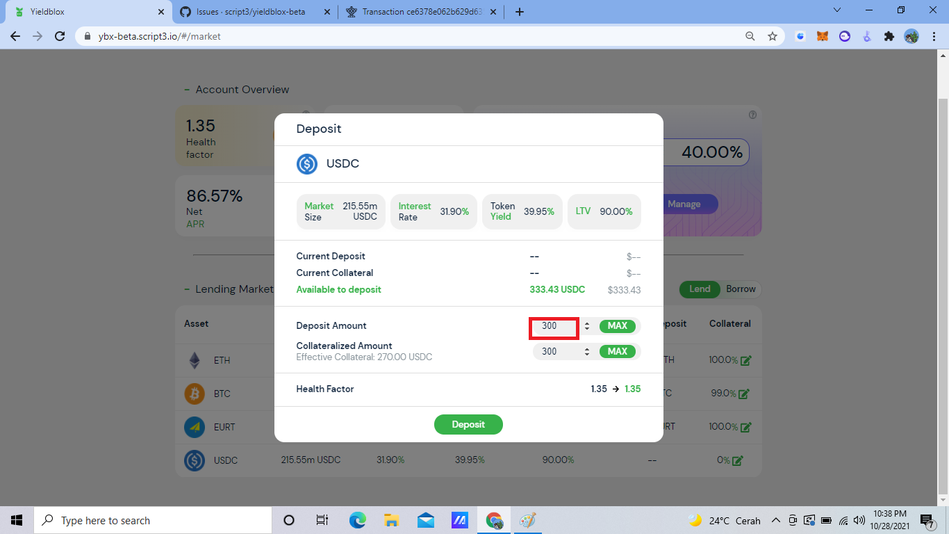 Different amount collateral in profile with box update collateral. and ...