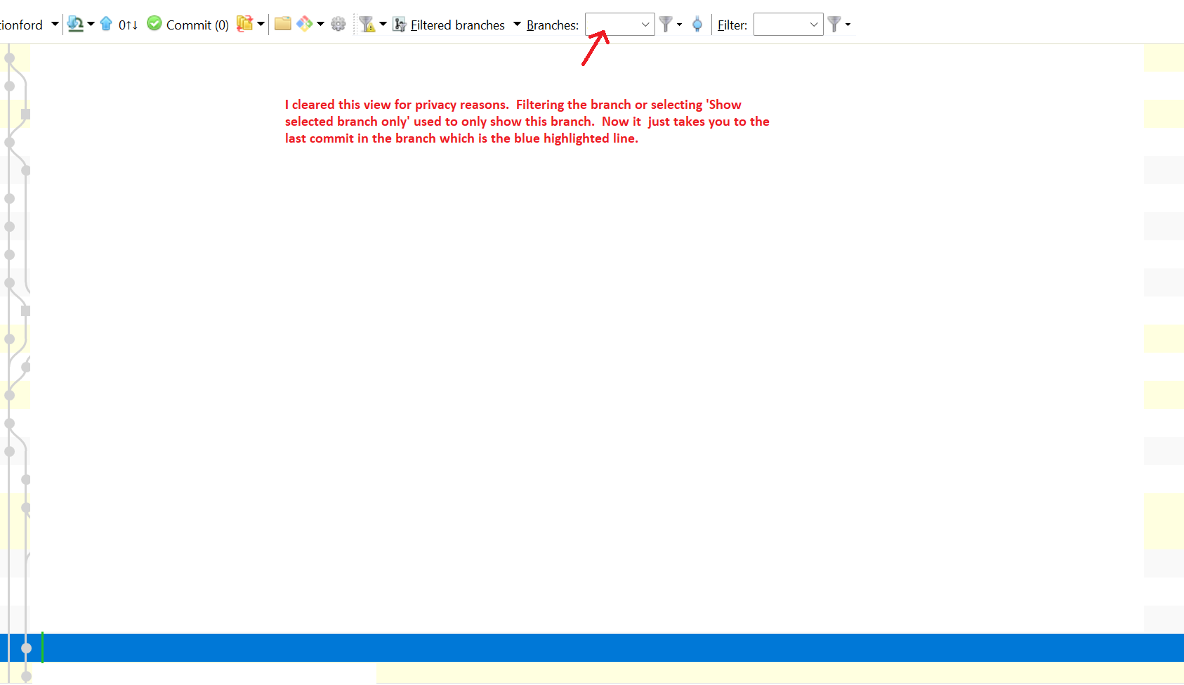 'Show current branch only' no longer shows only the current branch · Issue #10872 ...