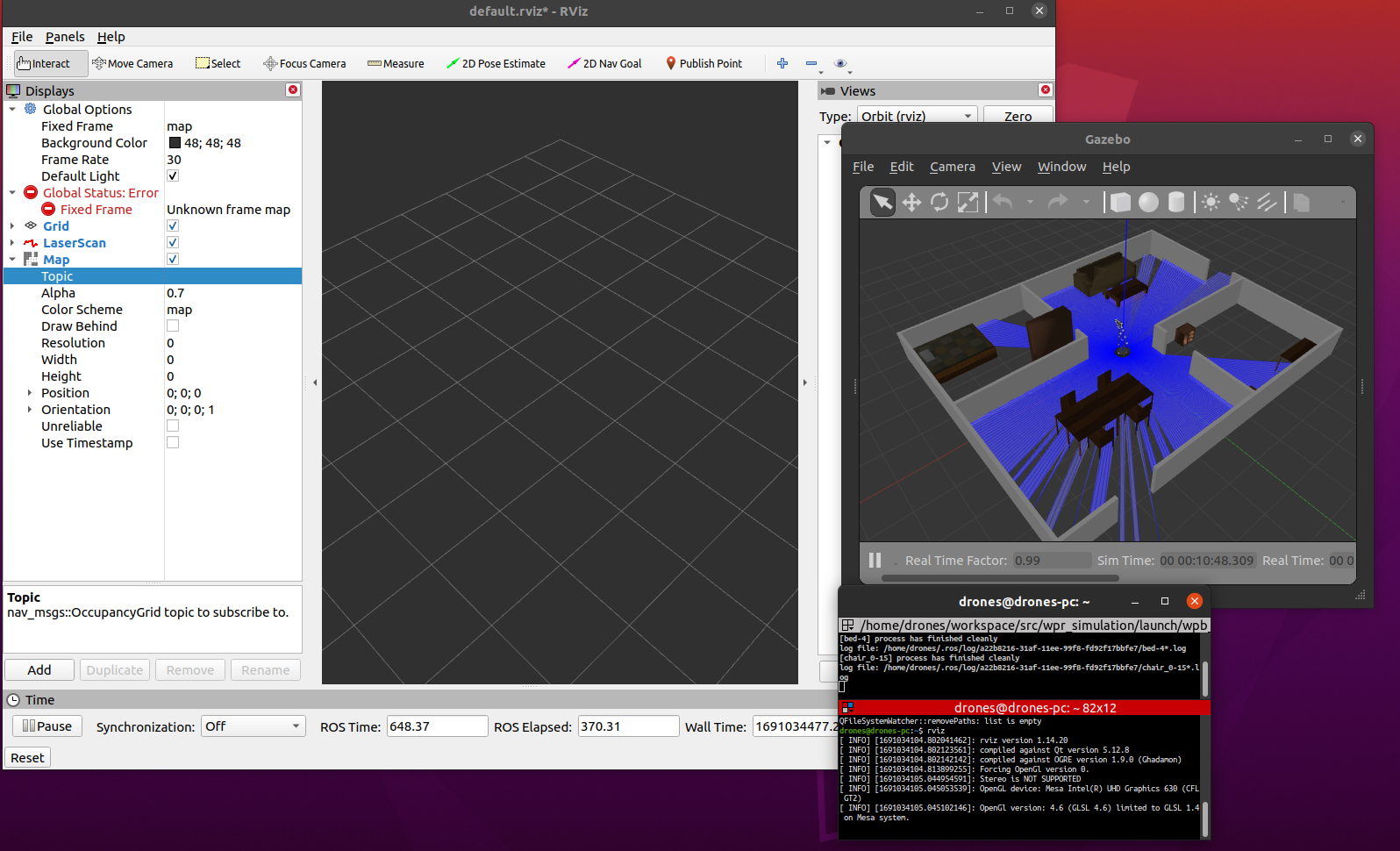 运行roslaunch wpr_simulation wpb_stage_robocup.launch后无地图显示 · Issue #18 · 6-robot/wpr_simulation ...