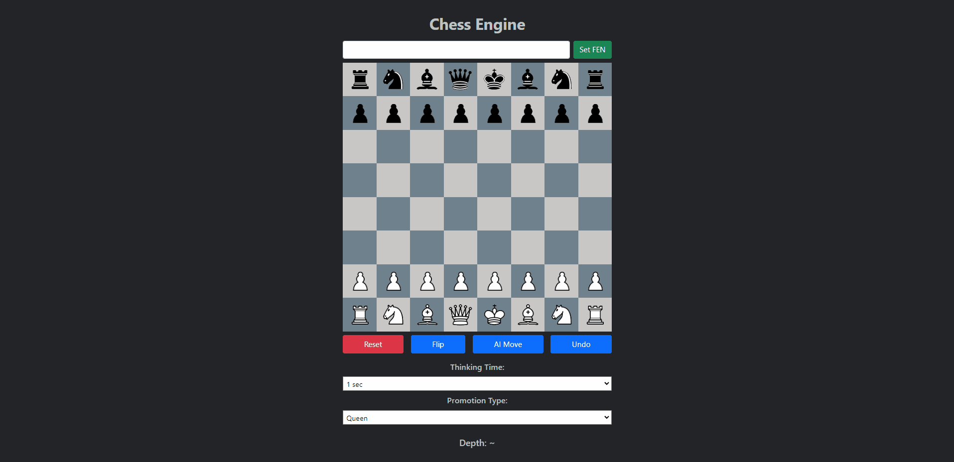 Github Jaehyeongpark06chess Engine A Chess Engine Using The Negamax Algorithm And Other