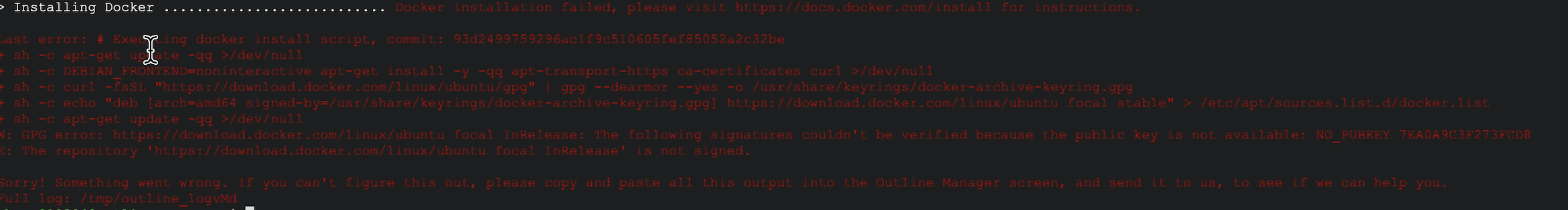 outline-server script Unable to use · Issue #984 · Jigsaw-Code/outline-server · GitHub