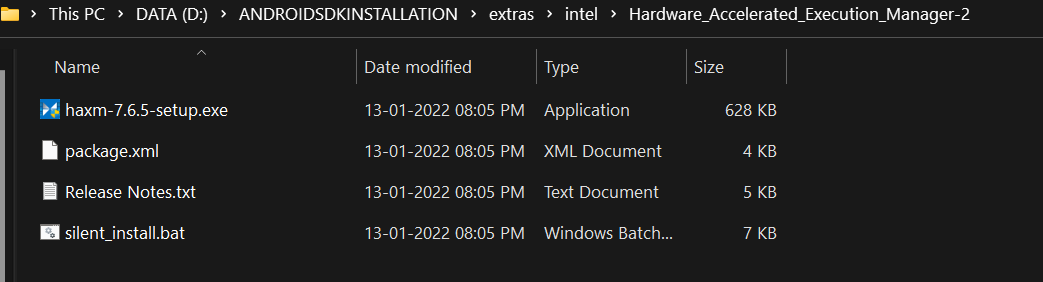Not able to install Intel HAXM neither by Android SDK Manager nor manually. PLEASE HELP! · Issue ...