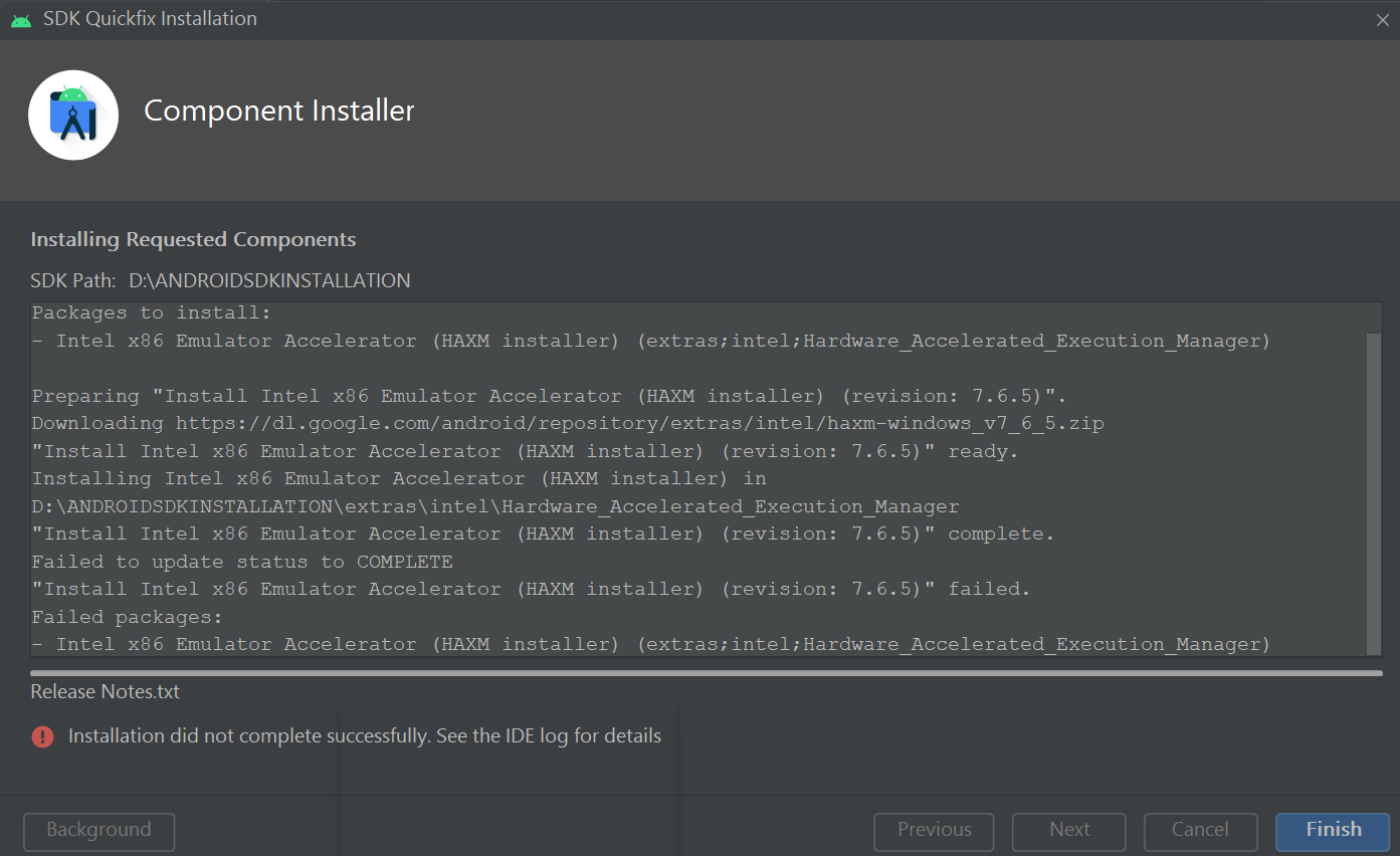Not able to install Intel HAXM neither by Android SDK Manager nor manually. PLEASE HELP! · Issue ...