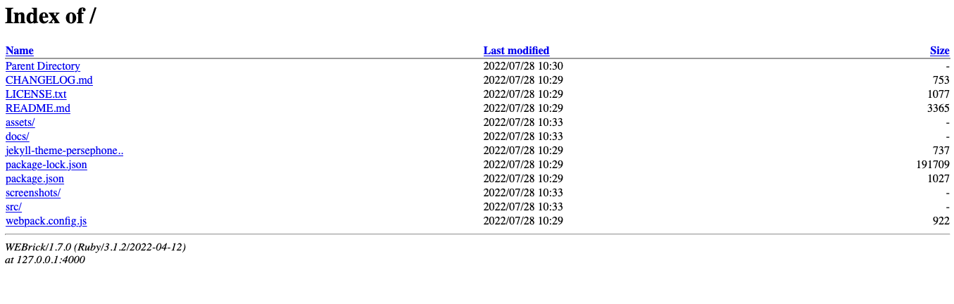 index file not present in the _site folder · Issue #36 · erlzhang/jekyll-theme-persephone · GitHub