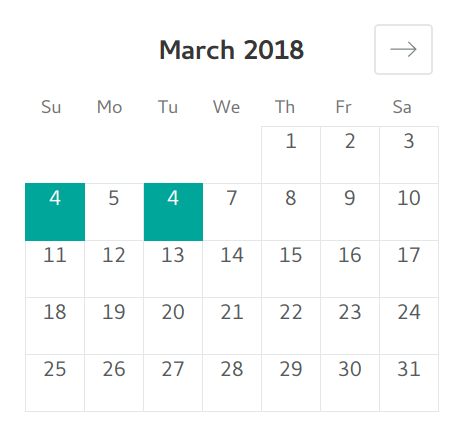 Week to Week Picker · Issue #1035 · react-dates/react-dates · GitHub