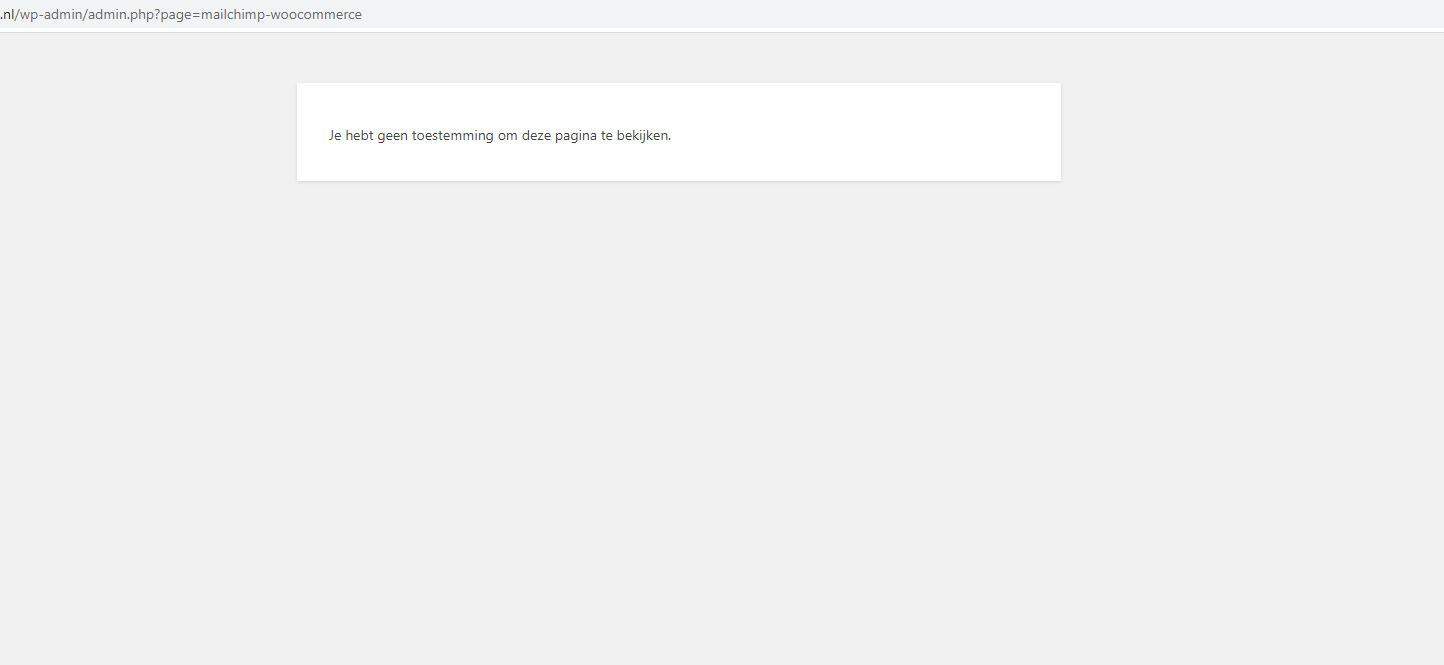 No access to mailchimp for Woocommerce set-up page as owner of website · Issue #756 · mailchimp ...