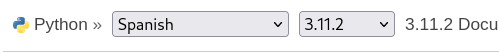 Display version 3.11.0 for Spanish translation · Issue #2339 · python ...