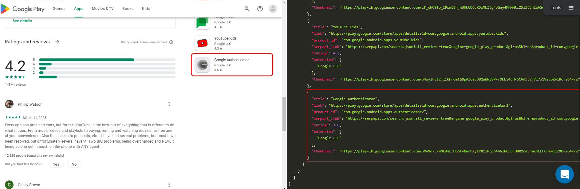 [Google Play Product API] No `reviews` in response · Issue #718 · serpapi/public-roadmap · GitHub