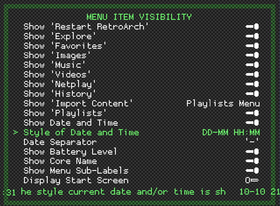 RGUI interface doesn't show 12 hr clock format nor date. · Issue #13090 ...