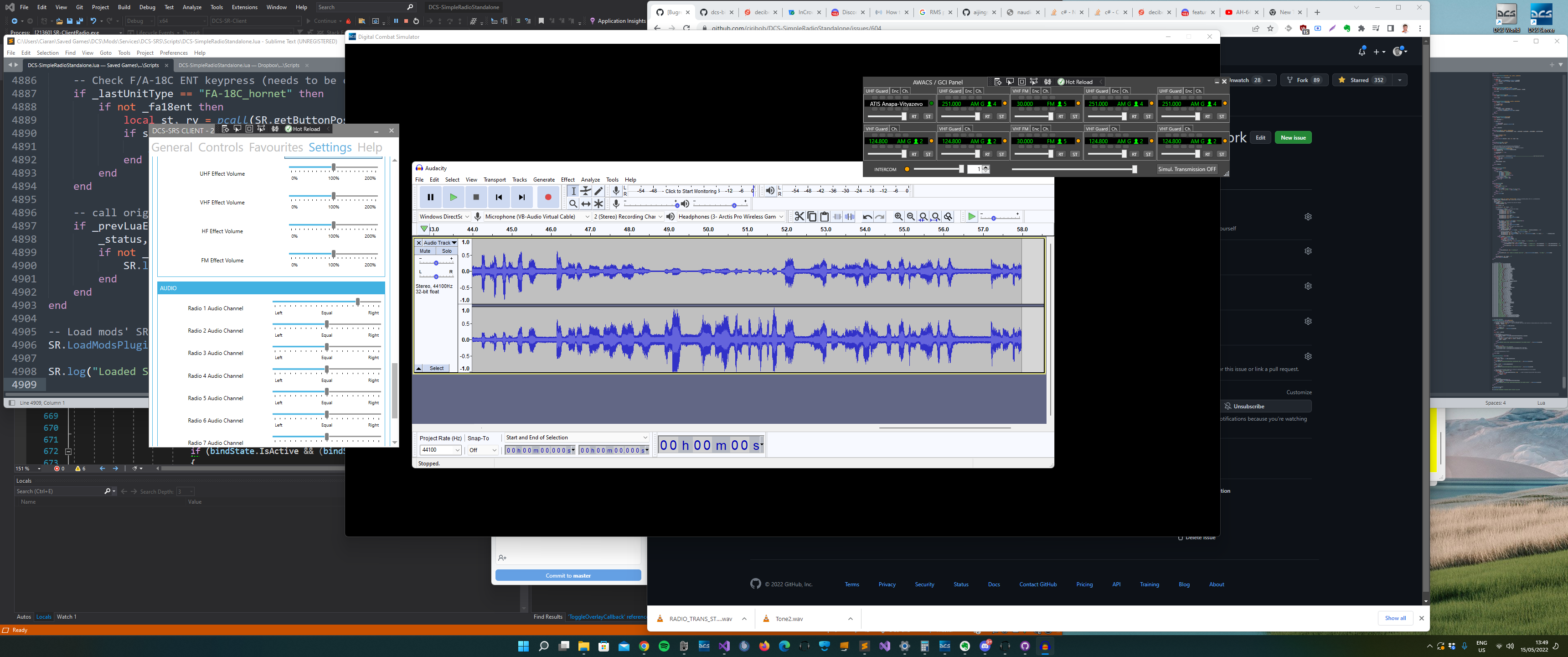 [Bugreport] "Settings" | "Audio" | "Radio x Audio Channel" sliders don't work as expected ...