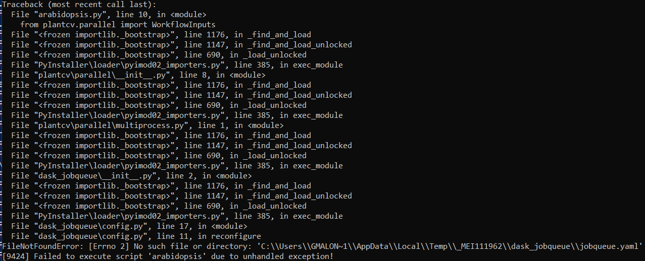 Issues when compiling a workflow to .exe using Pyinstaller · Issue #1369 · danforthcenter ...
