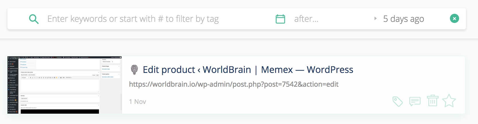 In the results, not only show the date, but also the time · Issue #609 · WorldBrain/Memex · GitHub