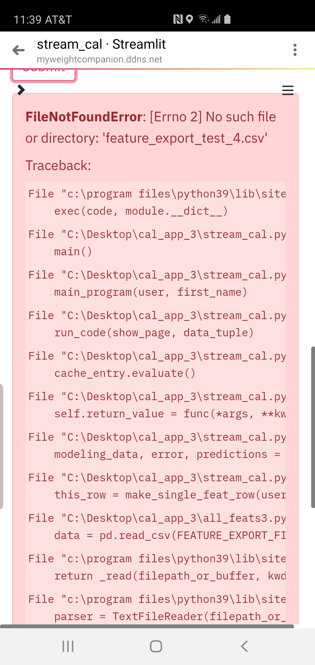 Excercise update / Error when adding exercise information · Issue #2754 · streamlit/streamlit ...
