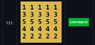 Code | Numeric Pattern 131 · Issue #440 · openAOD/Python-PatternHouse · GitHub