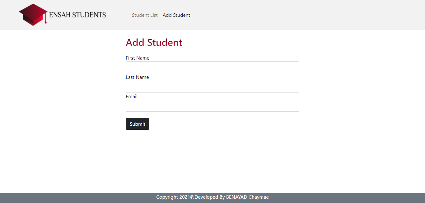 GitHub - ChaymaeBenayad/ENSAH-Student-Management: Design and ...