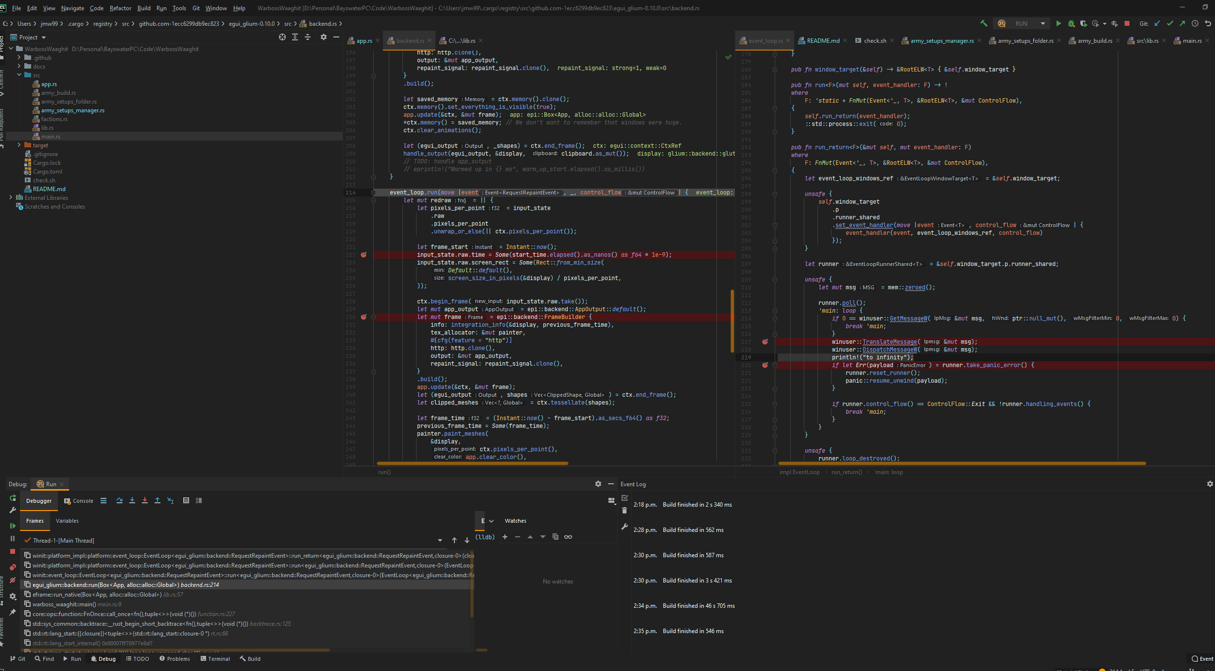 epi::App name() string suppressing app popup & stuck in infinite loop · Issue #259 · emilk/egui ...