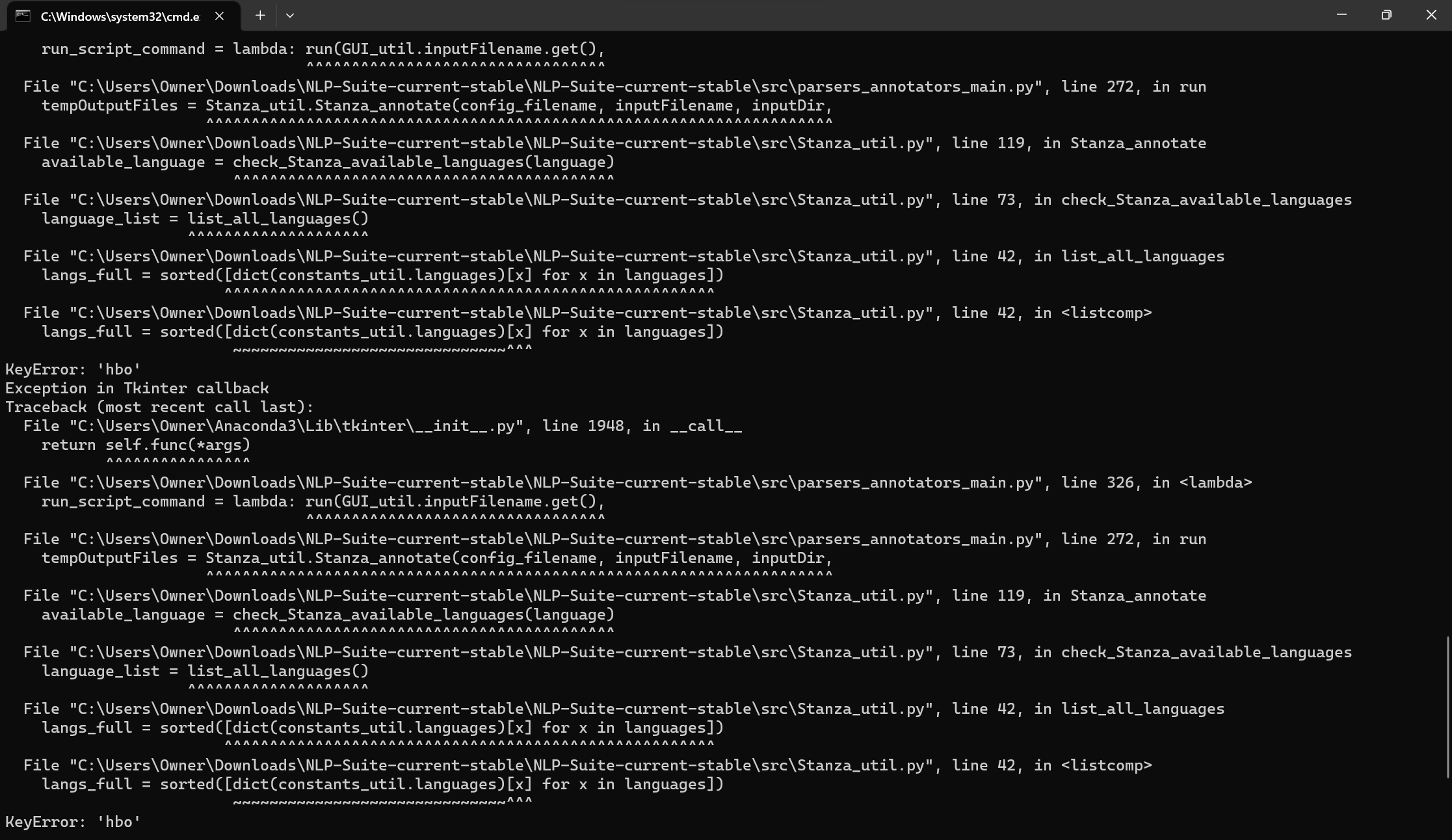 [BUG]: Stanza Parsers and Annotators Error - Unsupported Language 'hbo' · Issue #1158 · NLP ...