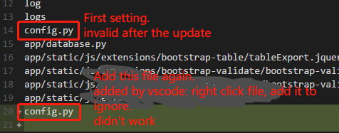 Git ignore file not working · Issue #47861 · microsoft/vscode · GitHub