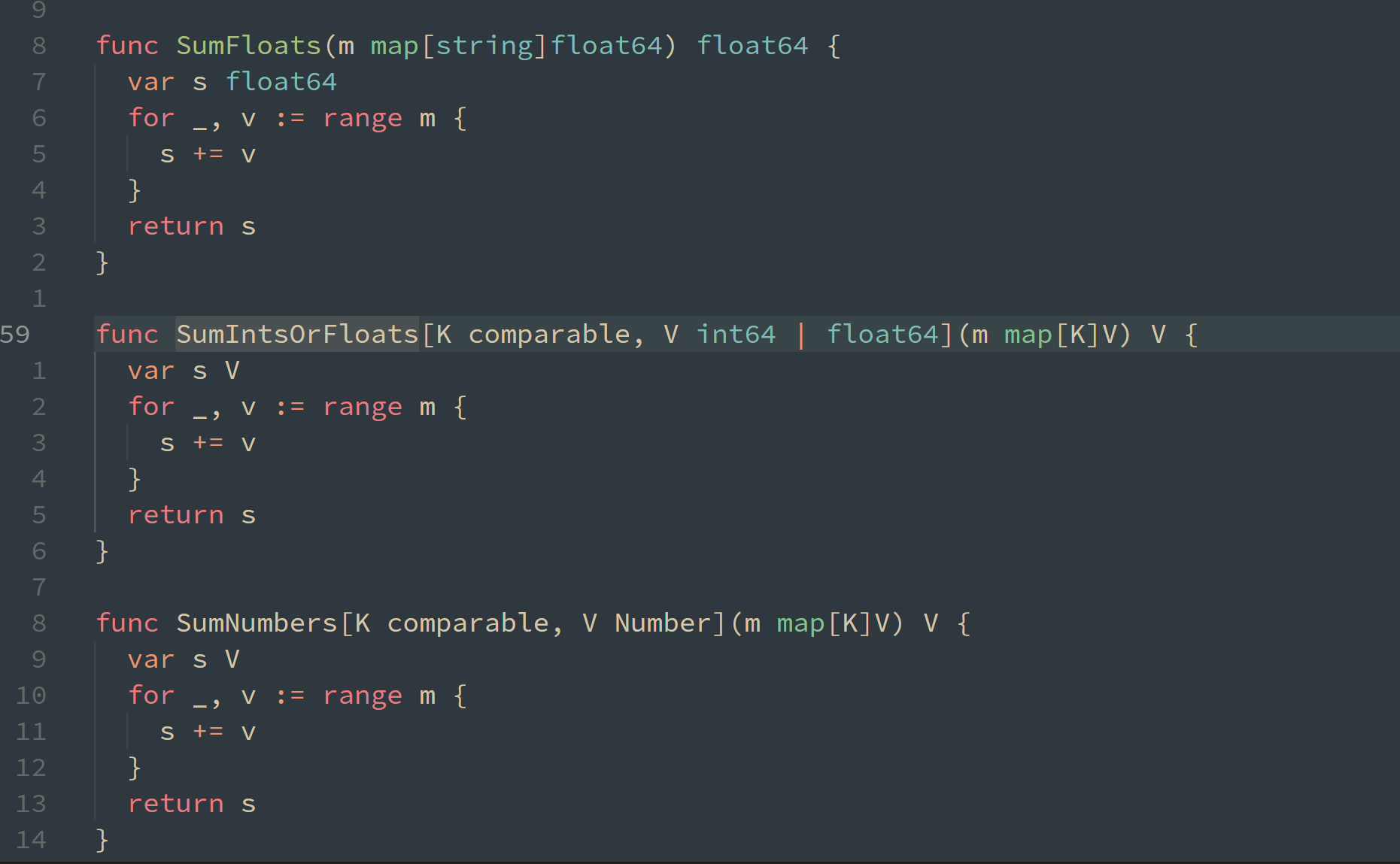 Highlight not support for go generics · Issue #142 · sainnhe/everforest-vscode · GitHub