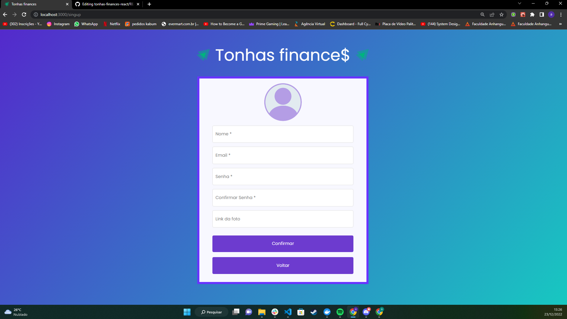 GitHub - antonio-ricardo/tonhas-finances-react