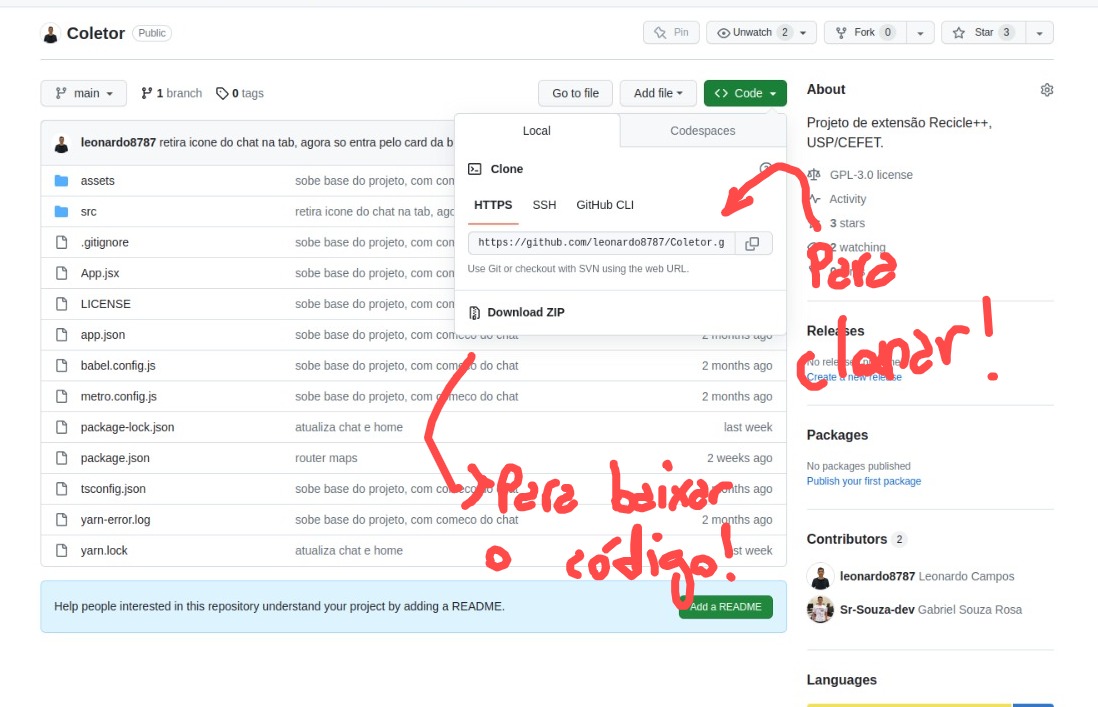 GitHub - leonardo8787/Coletor: Projeto de extensão Recicle++, USP/CEFET.
