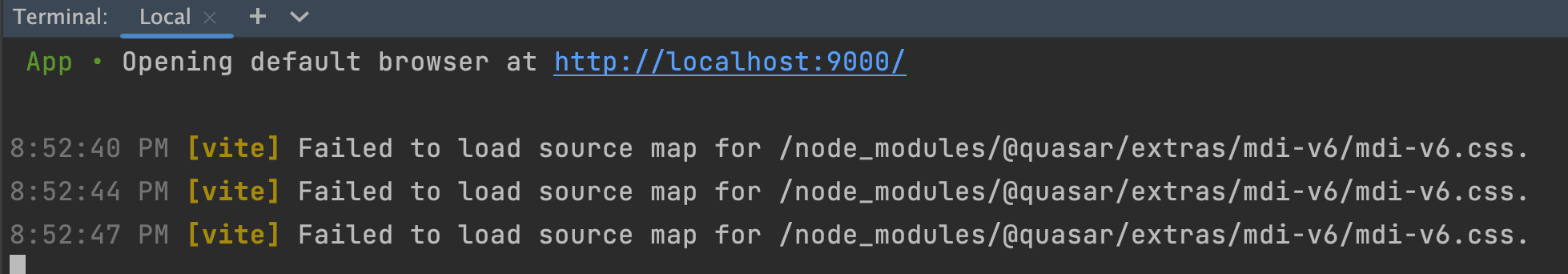 Missing source map file for mdi-v6 · Issue #13763 · quasarframework/quasar · GitHub