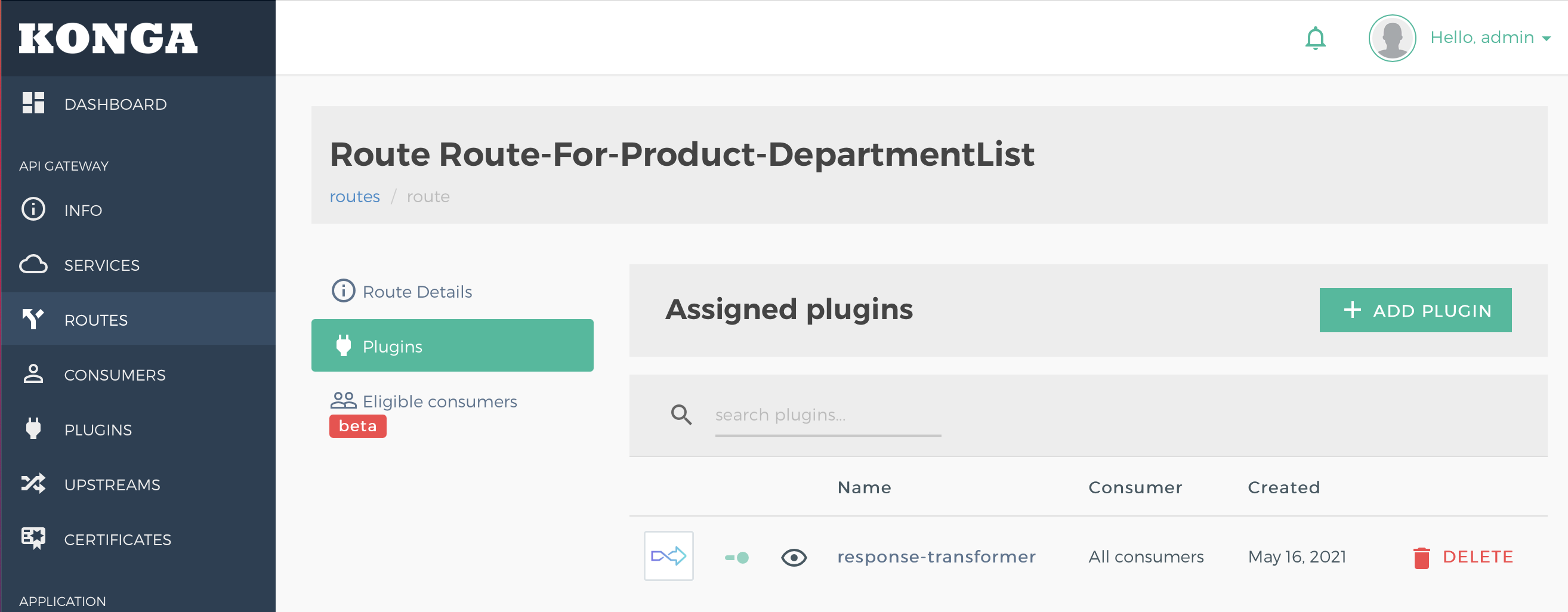 Cannot remove the json property in the body response using kong response-transformation plugin ...