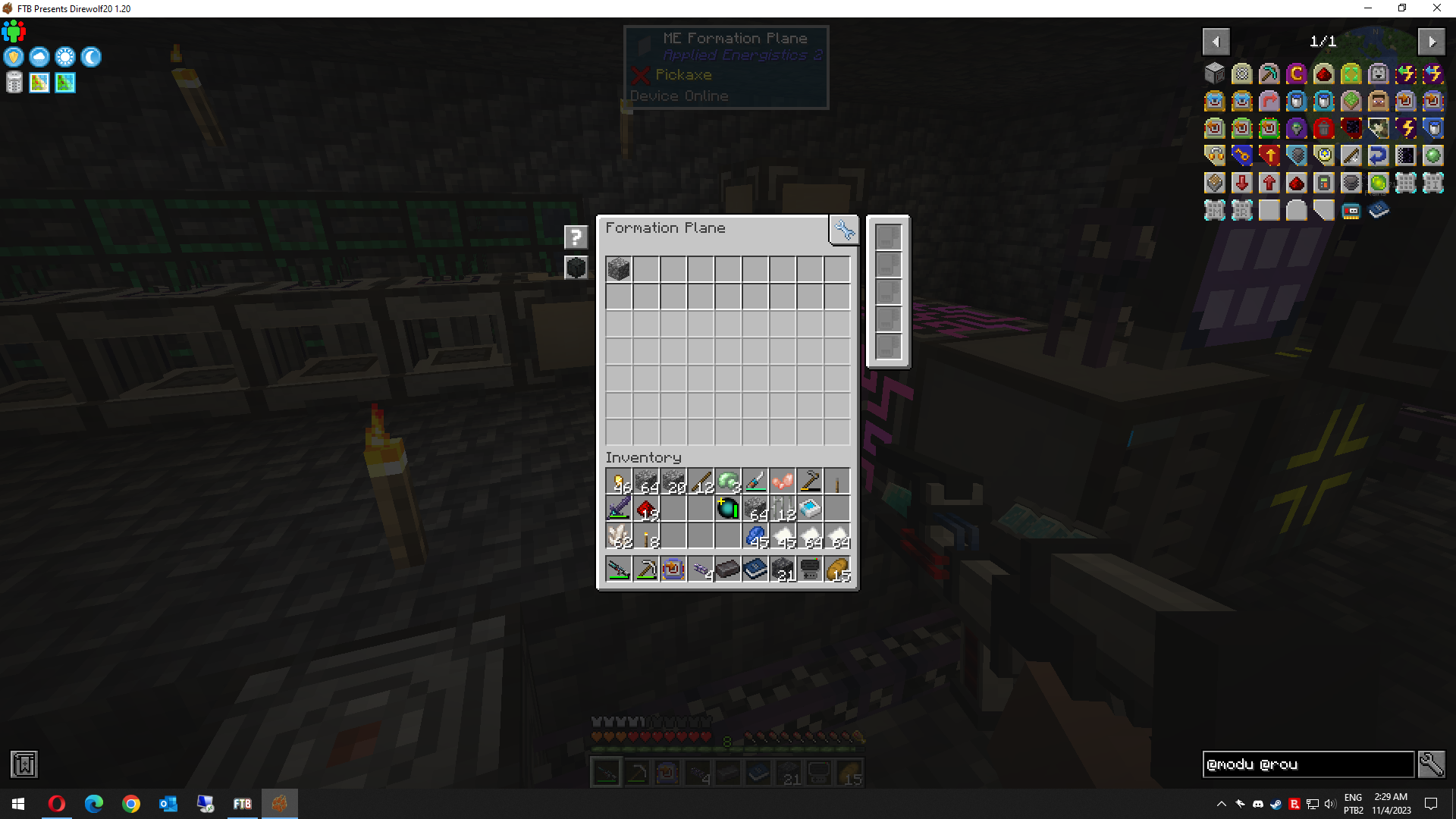 [bug] Formation plane from applied energetics only place when new item ...