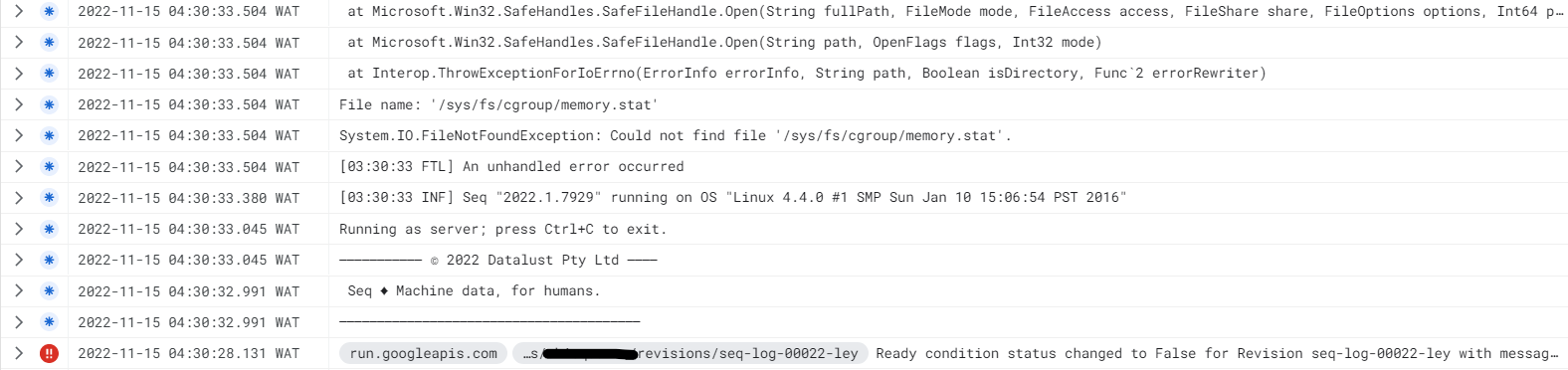 Unable to deploy Seq to Google Cloud Run · datalust seq-tickets · Discussion #1685 · GitHub