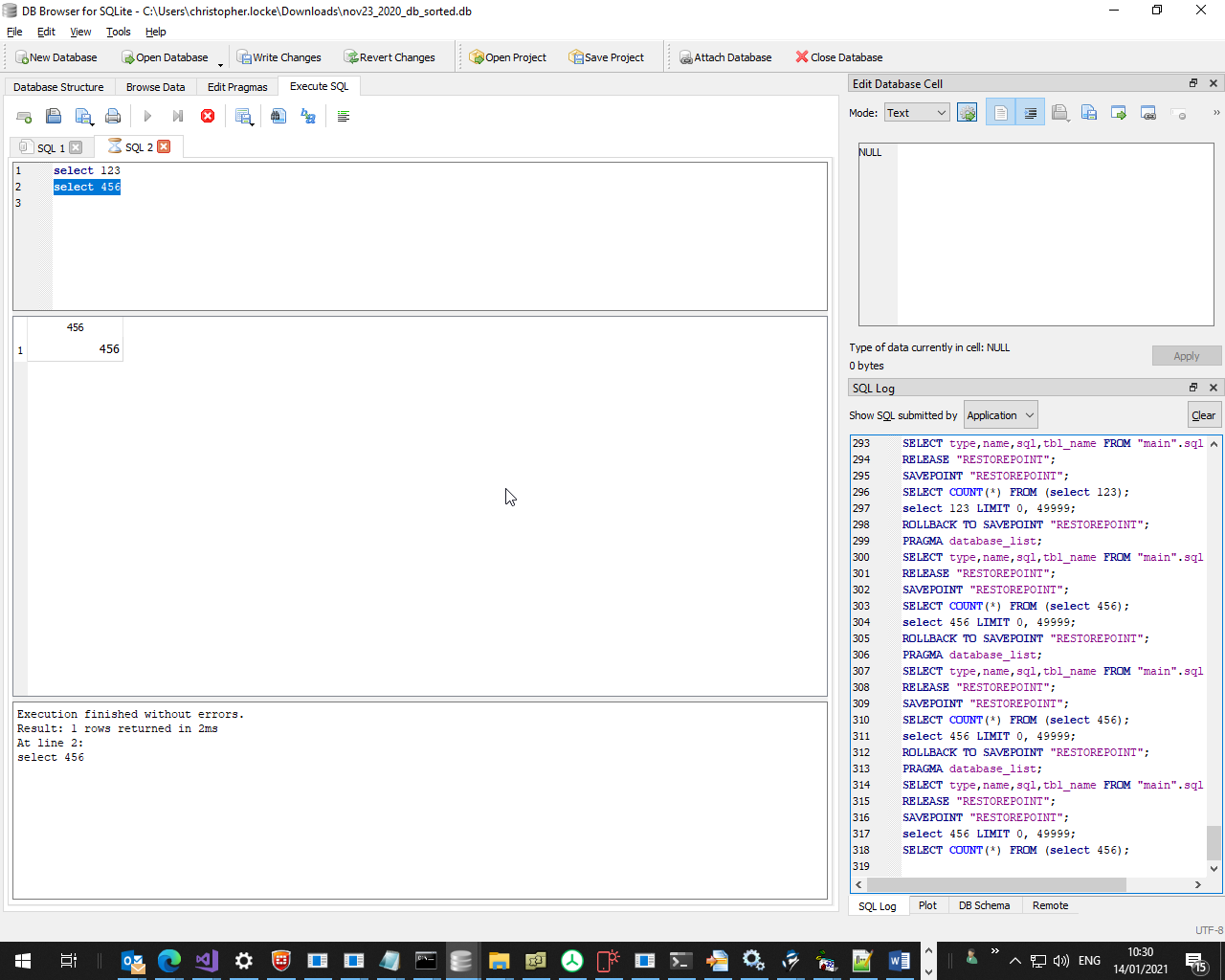 Editor locked until pressing 'x' icon - even though SQL finished running? · Issue #2535 ...