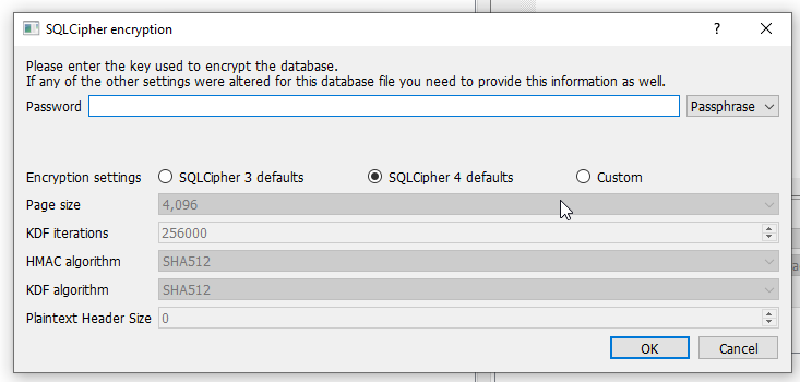 Impossible to 'Set Encryption' for the current database · Issue #2654 · sqlitebrowser ...