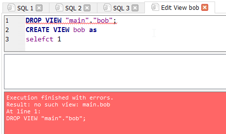 SQL Code Generation when Modifying a View · Issue #2661 · sqlitebrowser/sqlitebrowser · GitHub
