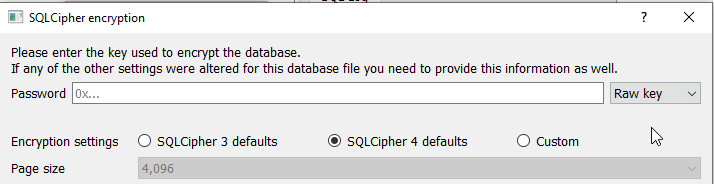 Can't input the raw password for an encrypted database · Issue #2743 · sqlitebrowser ...