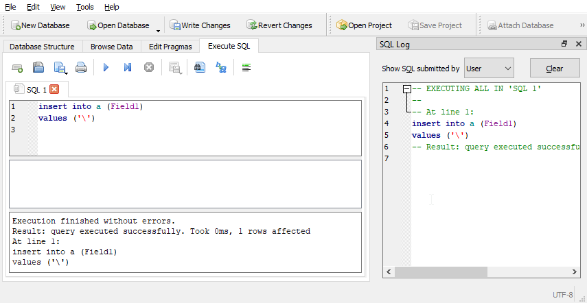 [bug] The Character ` ` Is Not Encapsulated When Exporting To Sql · Issue 3027 · Sqlitebrowser