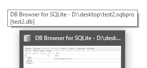 Showing file name instead of program name on taskbar · sqlitebrowser sqlitebrowser · Discussion ...