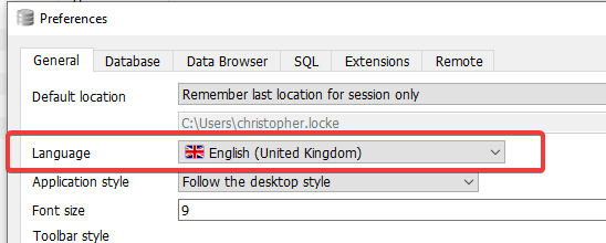 How can you change the language DB Browser for SQLite uses? · Issue ...