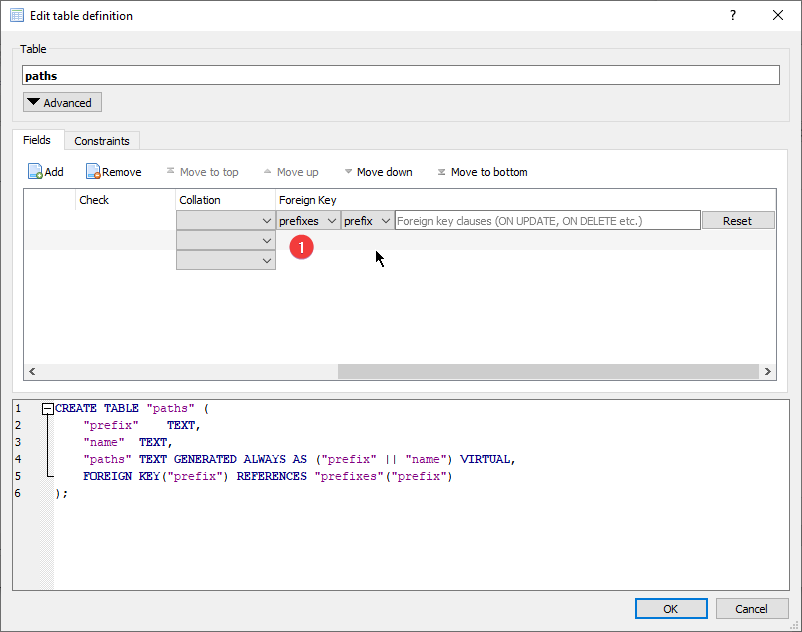[Bug]: Unable to create a foreign key constraint via GUI due to missing target table/column ...