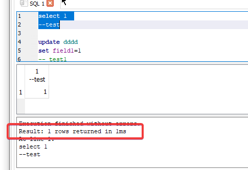 If there are comments in the sql query, the number of processed rows is not shown · Issue #3226 ...