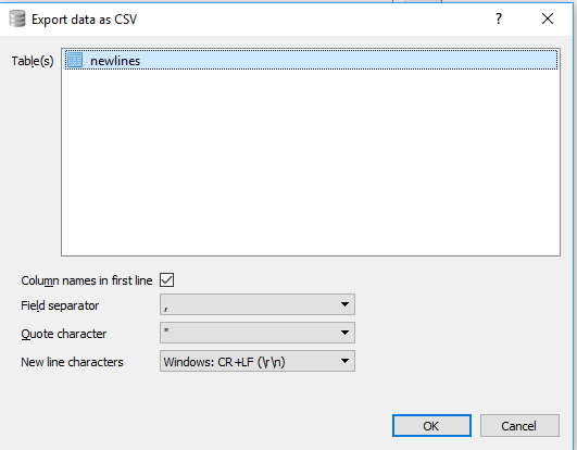 Export CSV not escaping columns or newlines in 3.9.1 · Issue #1037 · sqlitebrowser/sqlitebrowser ...