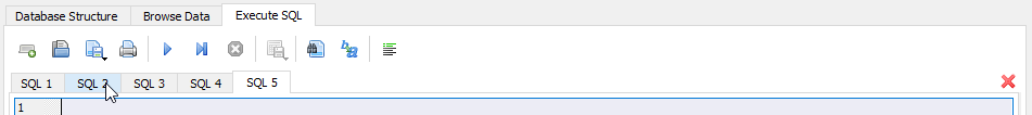 Drop close buttons on every Execute SQL tab(x). · Issue #1968 · sqlitebrowser/sqlitebrowser · GitHub