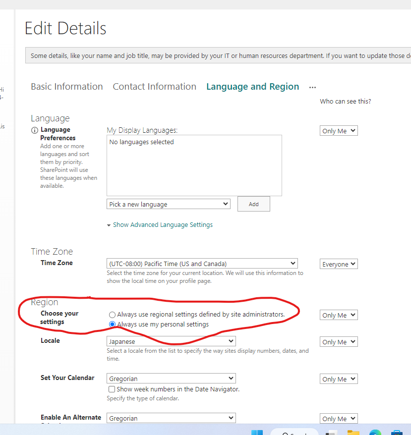 SharePoint profile API returning incorrect date format if regional settings are updated in ...