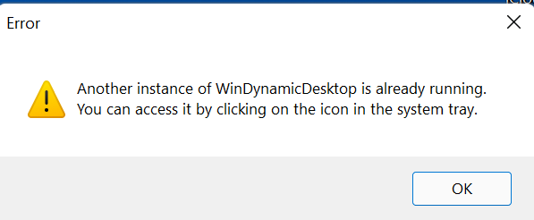another instance of windynamicdesktop is running at startup · Issue #10 · t1m0thyj/WDD-scripts ...
