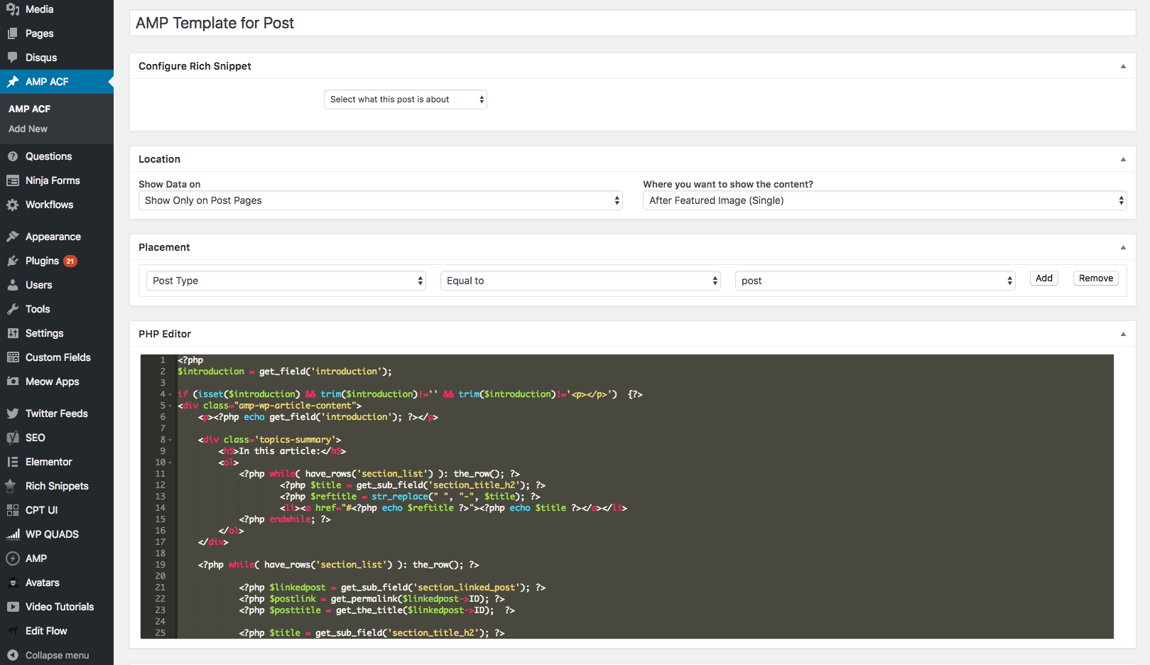 Advanced Custom Field Integration · Issue #440 · ampproject/amp-wp · GitHub