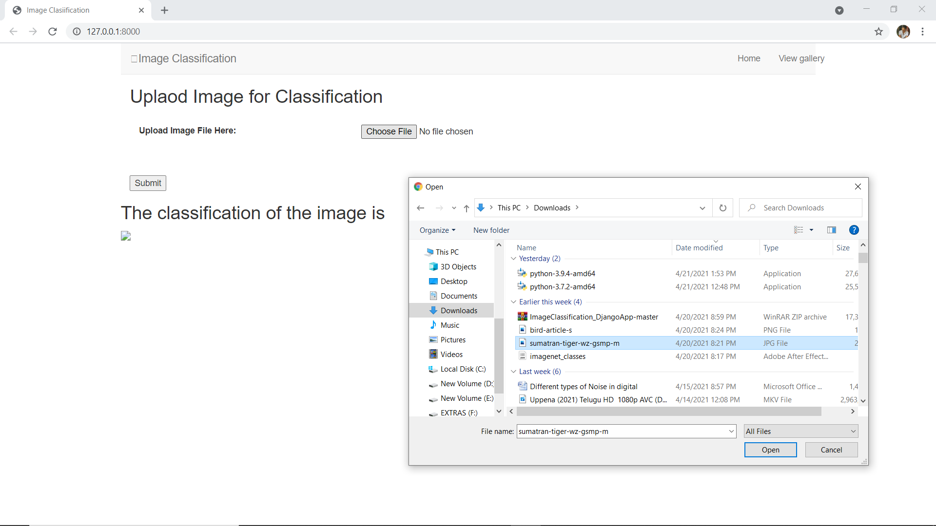 Github Dinesh Pasupuleti Imageclassification Djangoapp