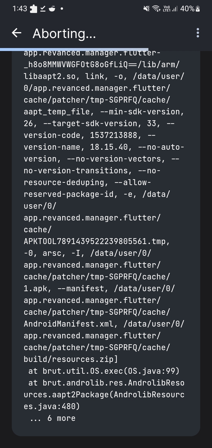 bug: exiting error · Issue #823 · ReVanced/revanced-manager · GitHub