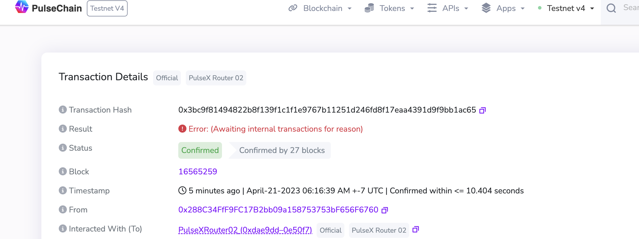 Error Awaiting Internal Transactions For Reason · Issue 7225 · Blockscoutblockscout · Github